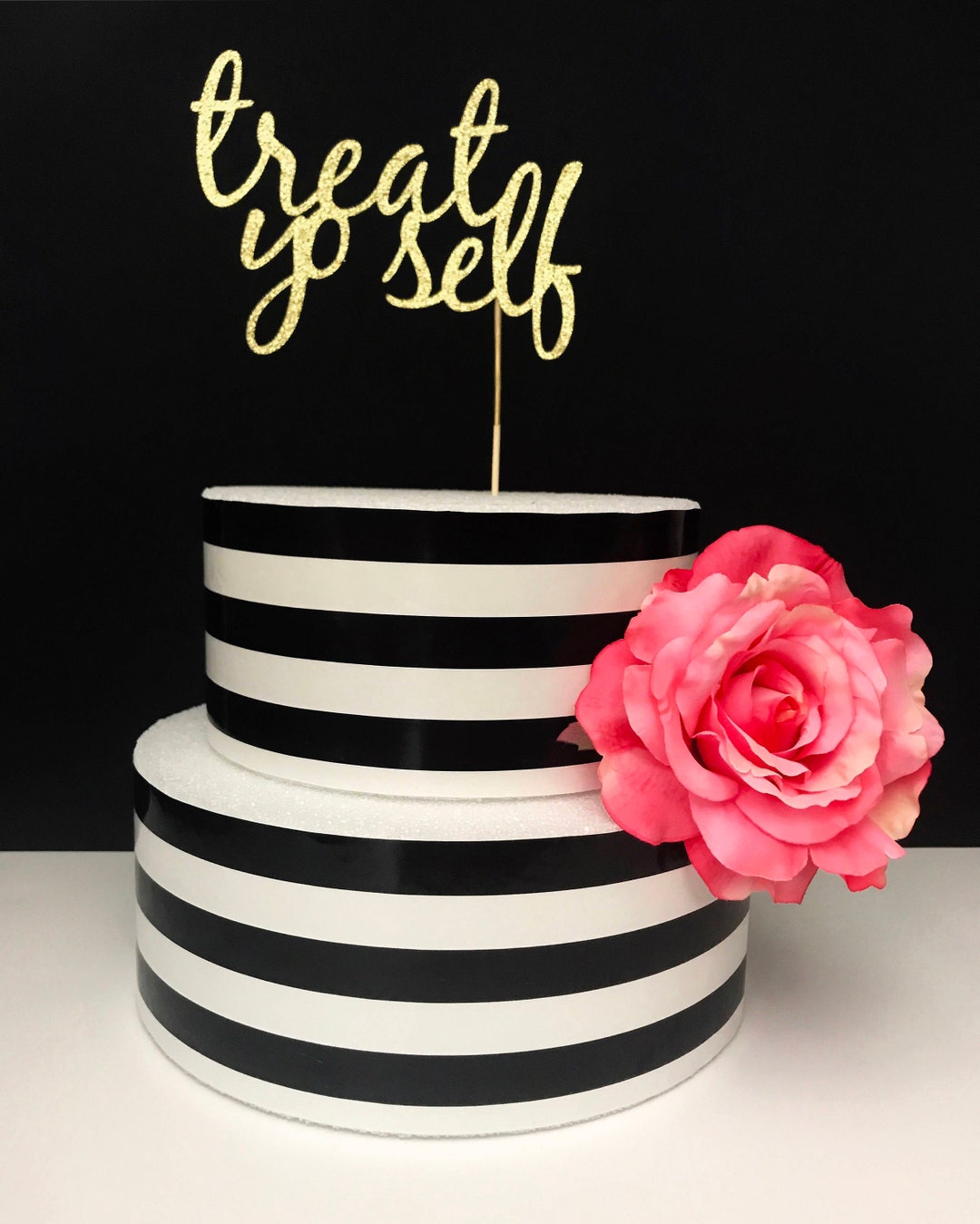 Treat Yo Self Cake Topper Birthday Cake Topper Celebration - Etsy