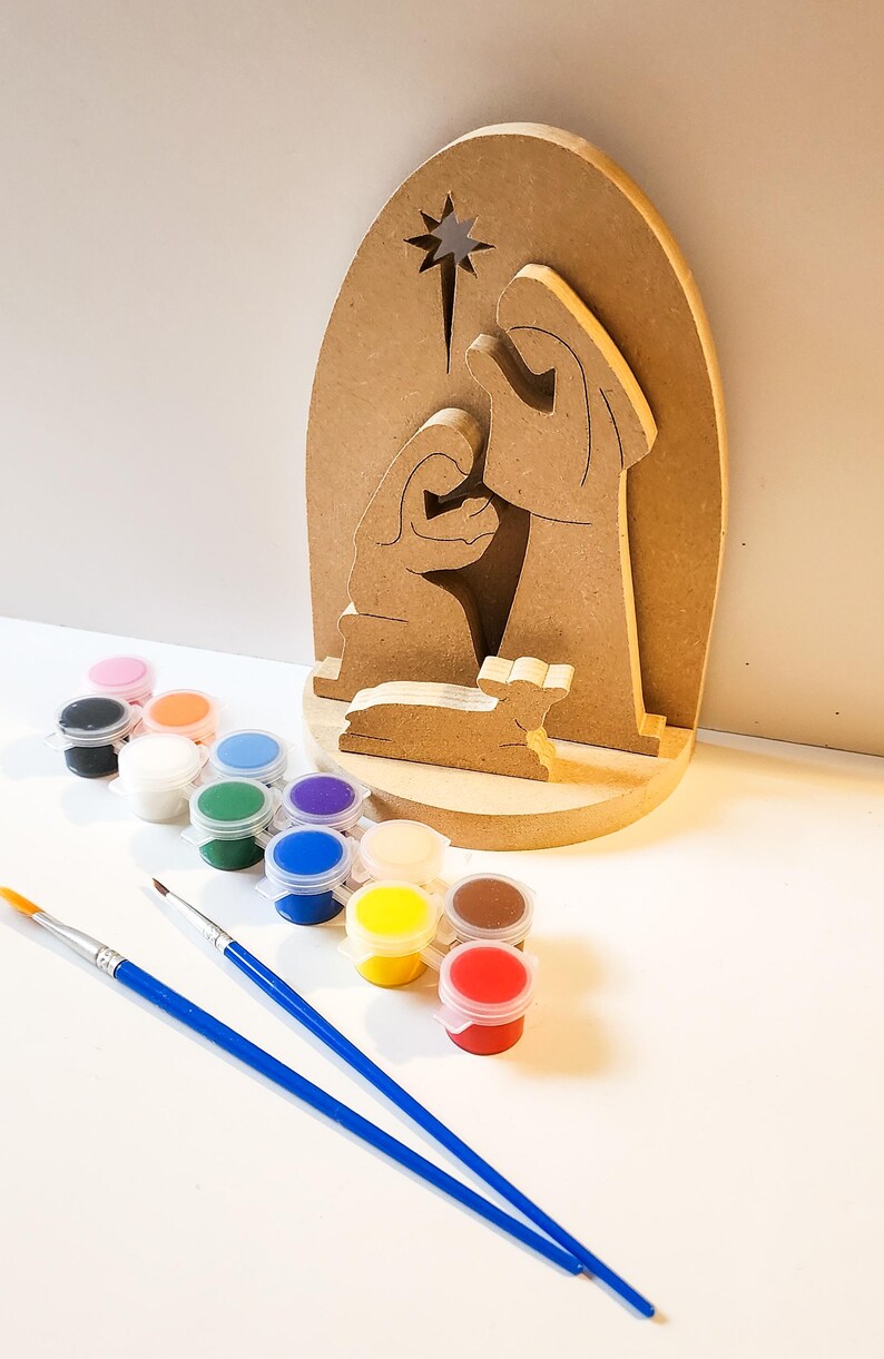 DIY Paint Your Own Nativity Kit - Christmas Craft - Nativity Craft ...