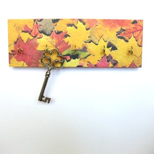 Leaves Key Rack Jewelry Holder Organizer Fall Changing Leaves Red ...