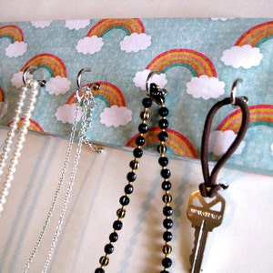 Jewelry Holder and Key Rack rainbow Clouds and Rainbows, Red, Orange ...