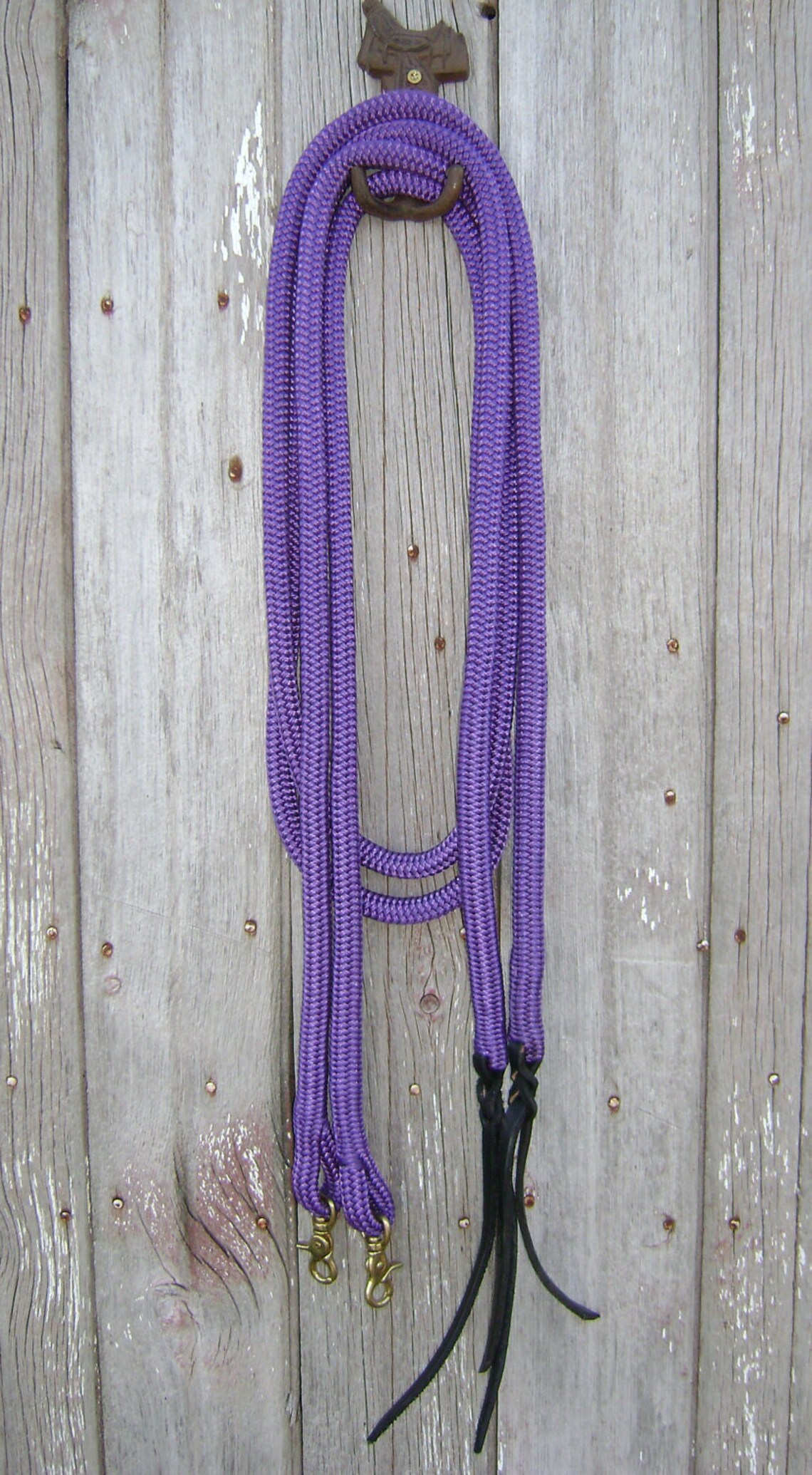Handmade Purple Rope Split Reins 8 Foot Length | Etsy