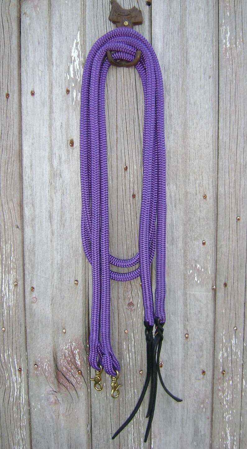 Handmade Purple Rope Split Reins 8 Foot Length - Etsy India