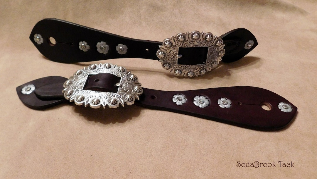 Custom Spur Straps With Hand Painted Flowers- Handmade - Etsy