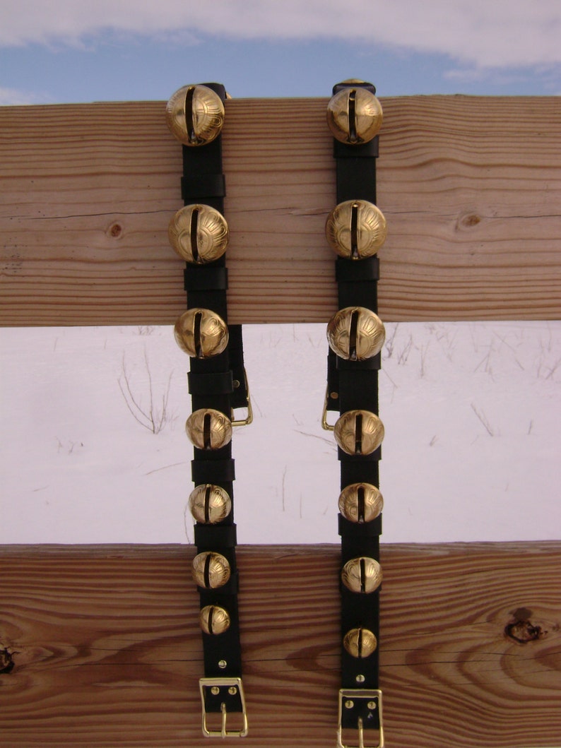 Custom Solid Brass or Silver Sleigh Bell Set for Draft Team - Etsy