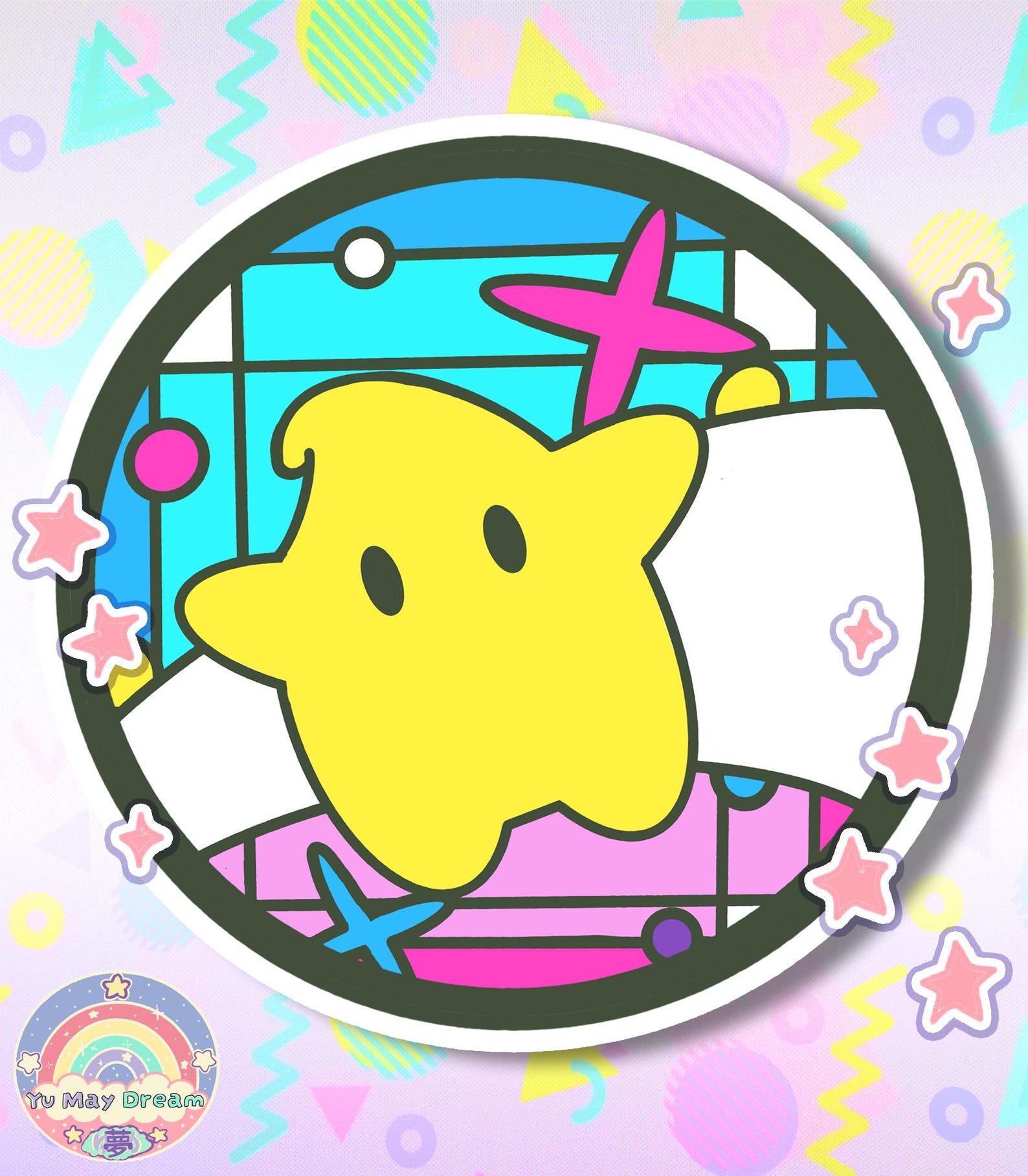 Mario Kart World Game Sticker Luma Stained Glass - Etsy