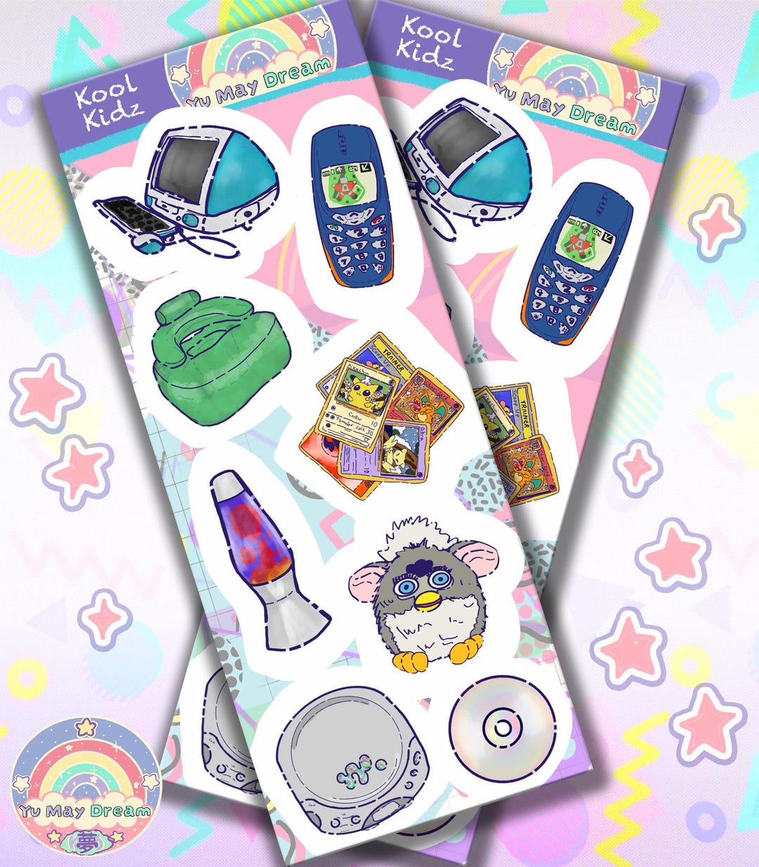00s Tech Nostalgia Slim Sticker Sheet | Retro Gadgets and Toys | Kawaii ...