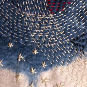 Shibori Cotton Etamine Fabric Bundle, Indigo Dyed Sampler, Fabric for ...