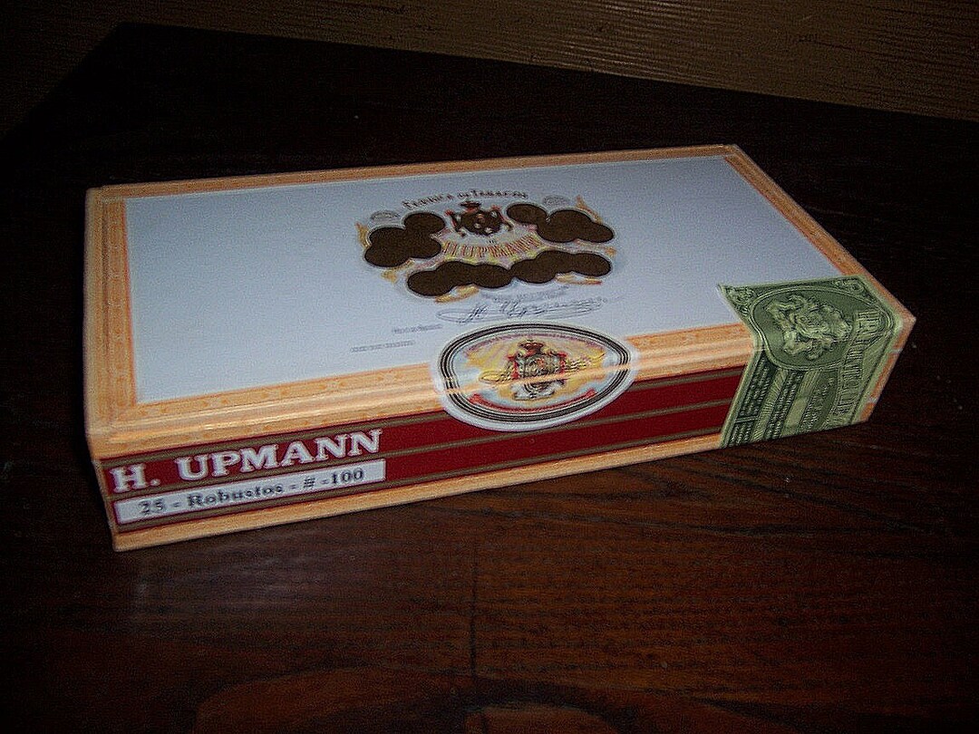 Pair of Paper Wrapped Wooden Cigar Boxes - Etsy