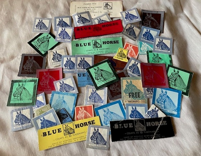 Vintage Blue Horse & Other Filler Paper Coupons - Etsy