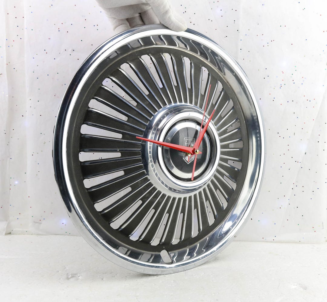 1966 Chevy II Nova Hubcap Clock • OOAK Authentic Vintage Hubcap ...
