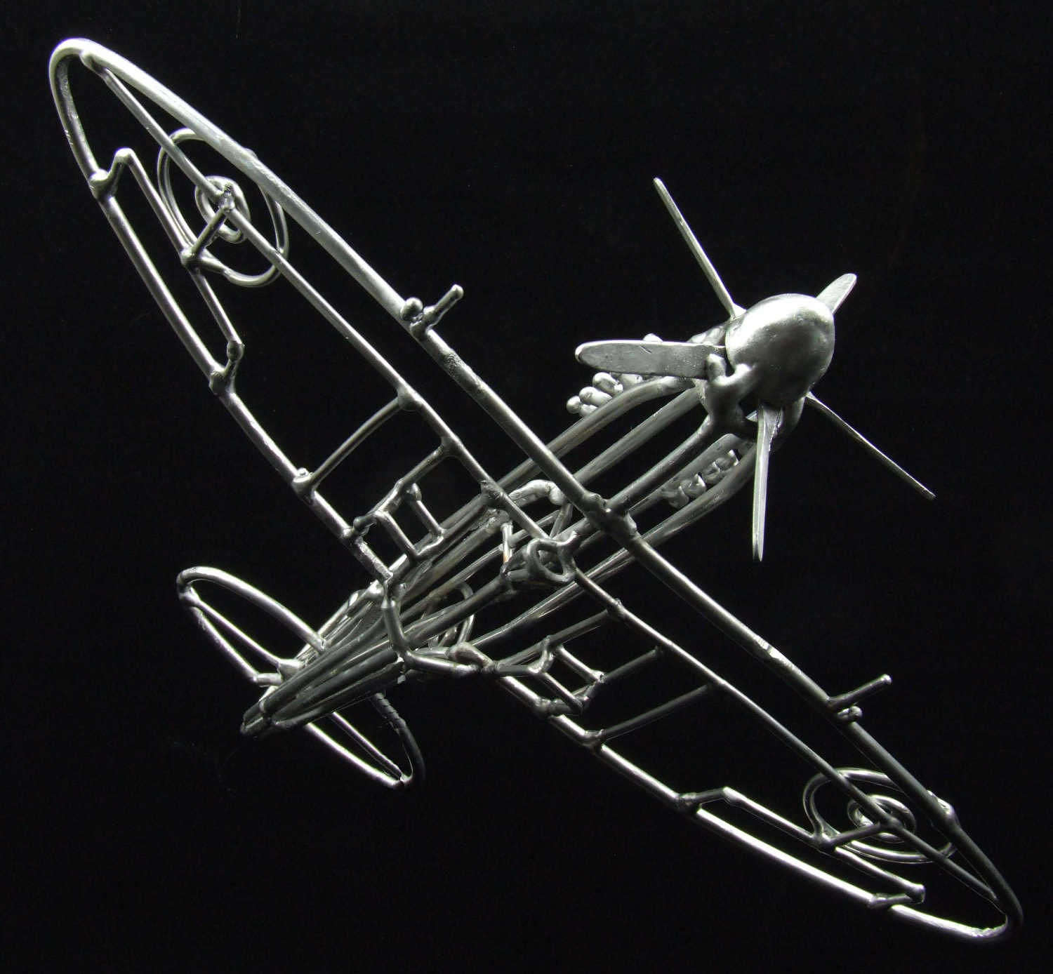 Handmade Detailed Spitfire WWII British Airplane Sculpted Entirely of ...