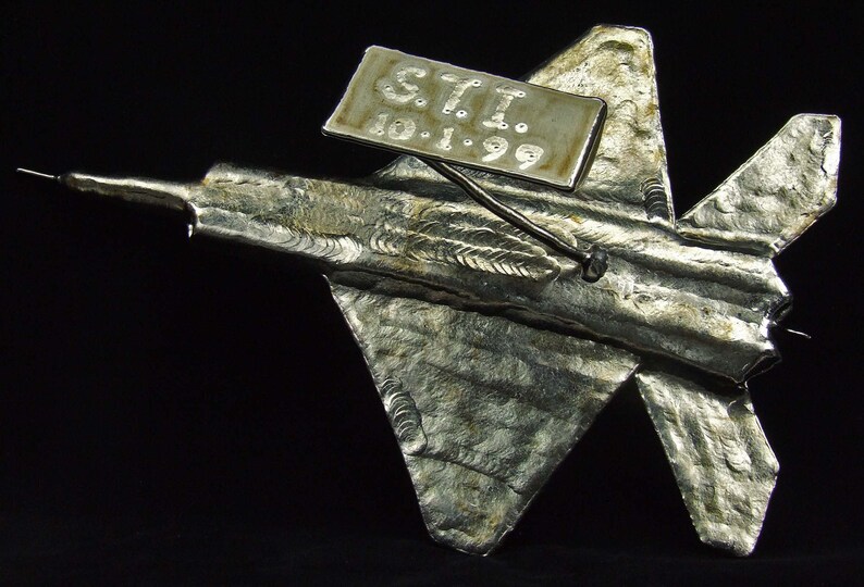 Titanium Welded Sculpture Air Force F22 Raptor Solid Titanium - Etsy