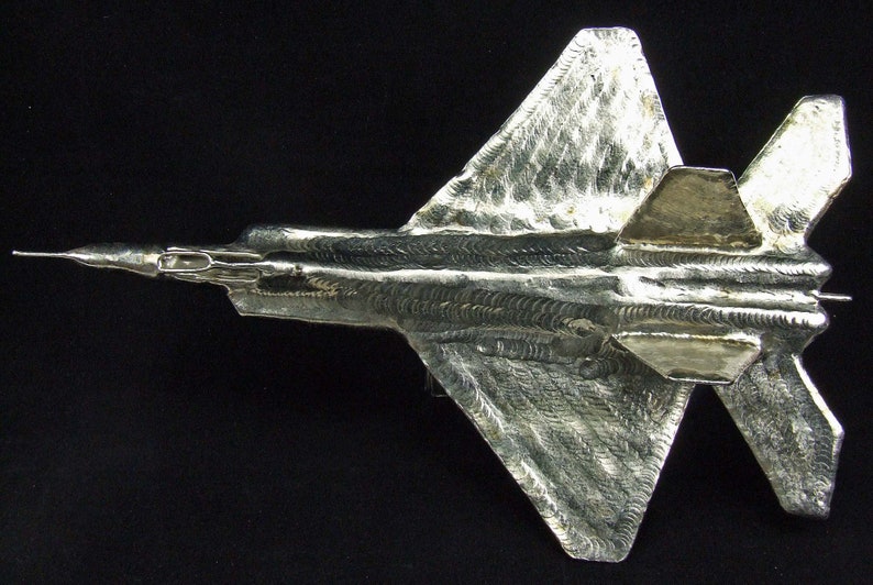 Titanium Welded Sculpture Air Force F22 Raptor Solid Titanium - Etsy