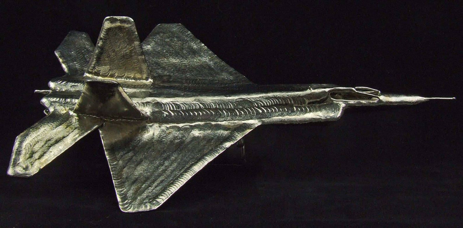 Titanium Welded Sculpture Air Force F22 Raptor Solid Titanium - Etsy