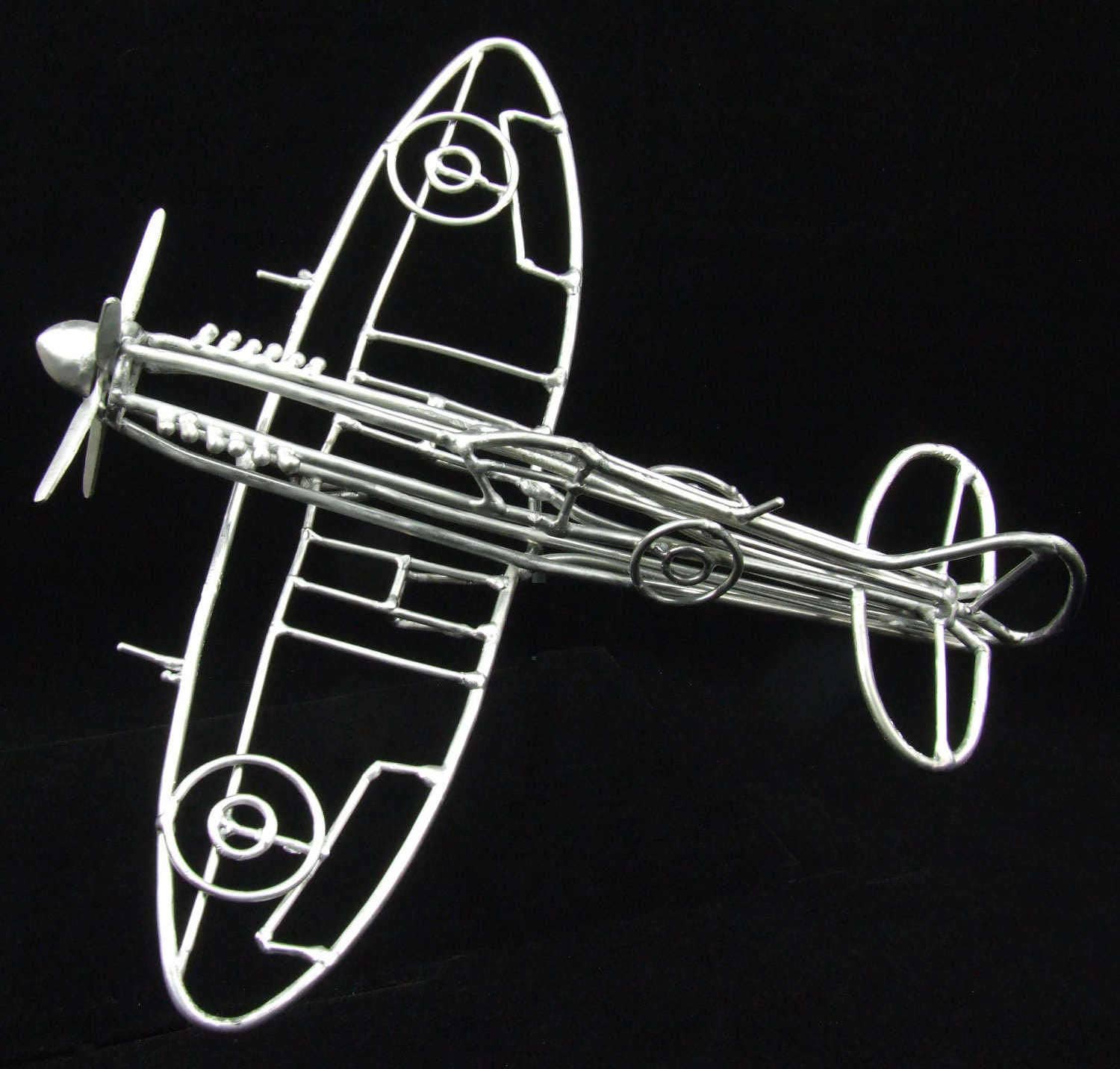 Handmade Detailed Spitfire WWII British Airplane Sculpted Entirely of ...