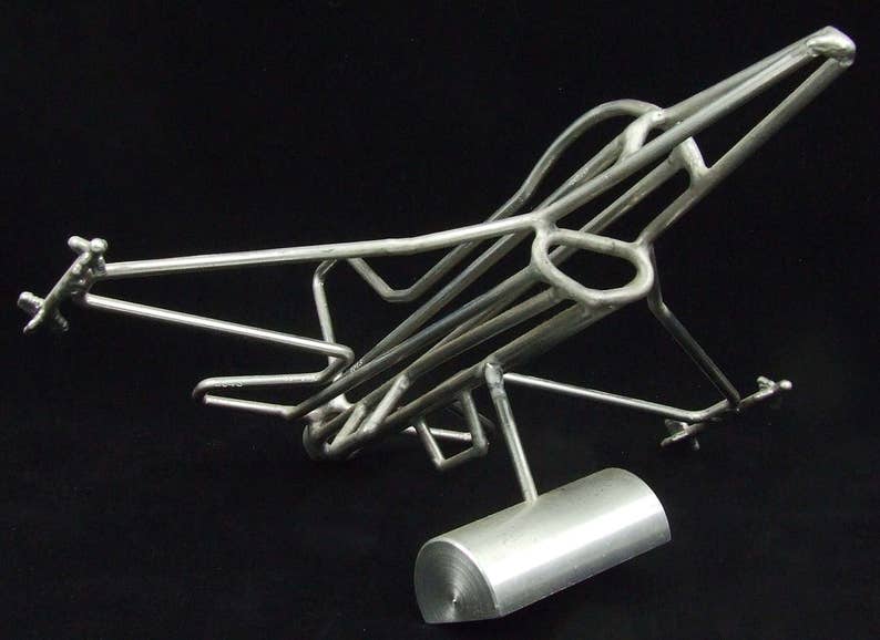 Aluminum Welded Art Sculpture U.S. Air Force Military Jet Lockheed ...