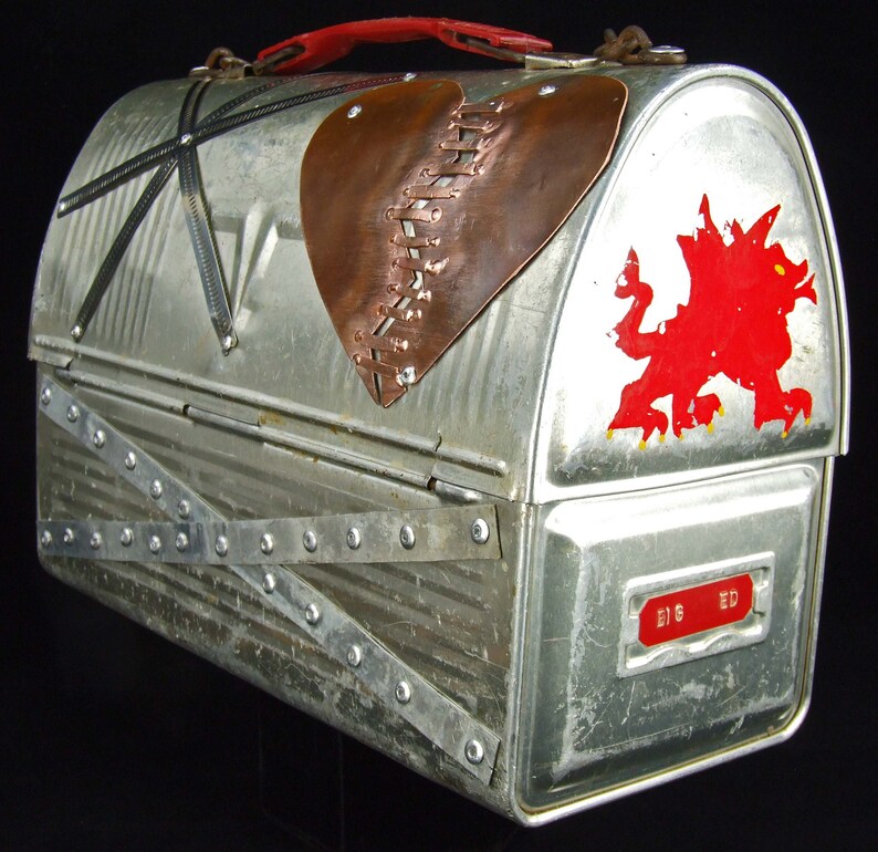 Steampunk Industrial Vintage Lunch Box Lunchbox Chain, Peace Sign ...