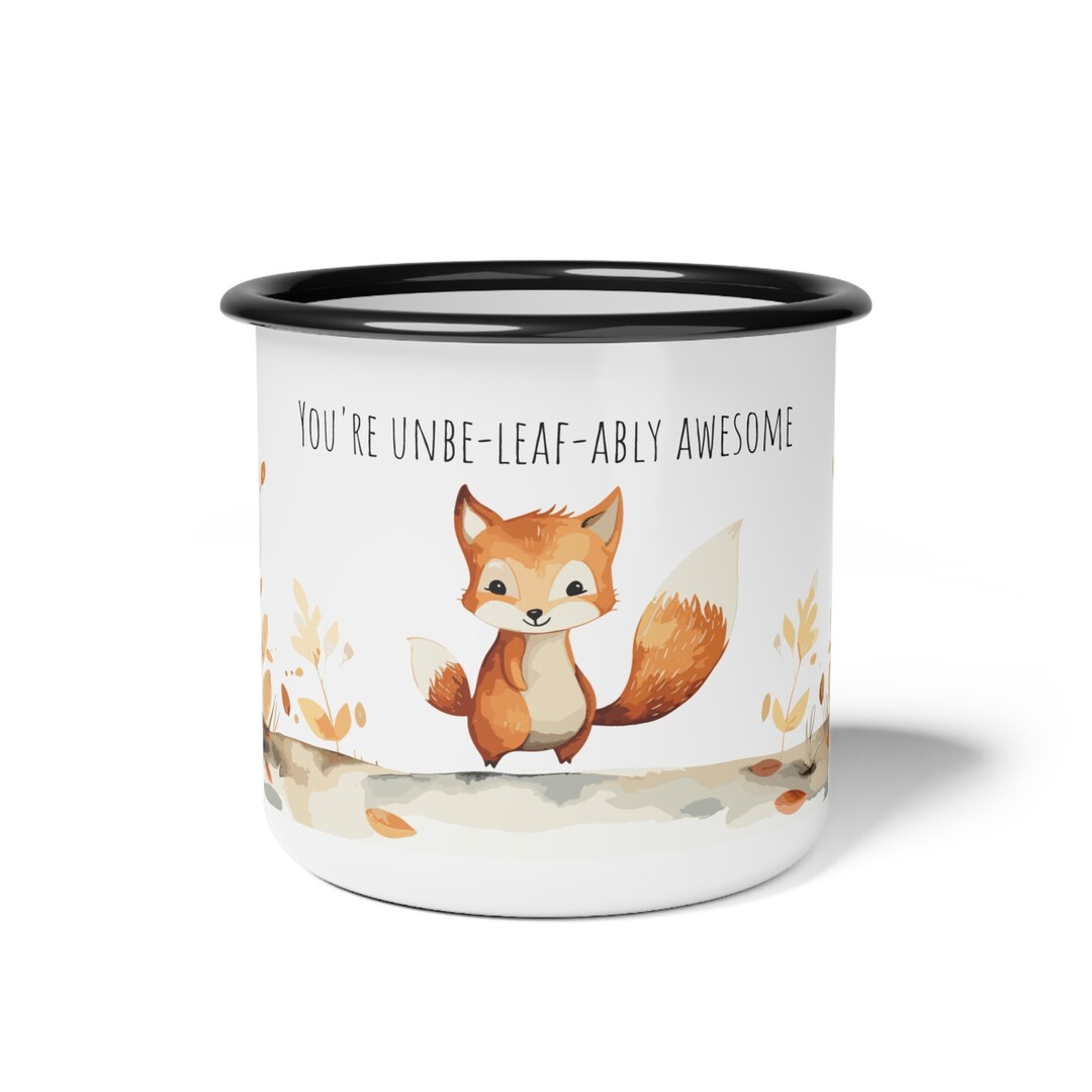 Cute Fall Unbe-leaf-able Enamel Camp Cup - Etsy