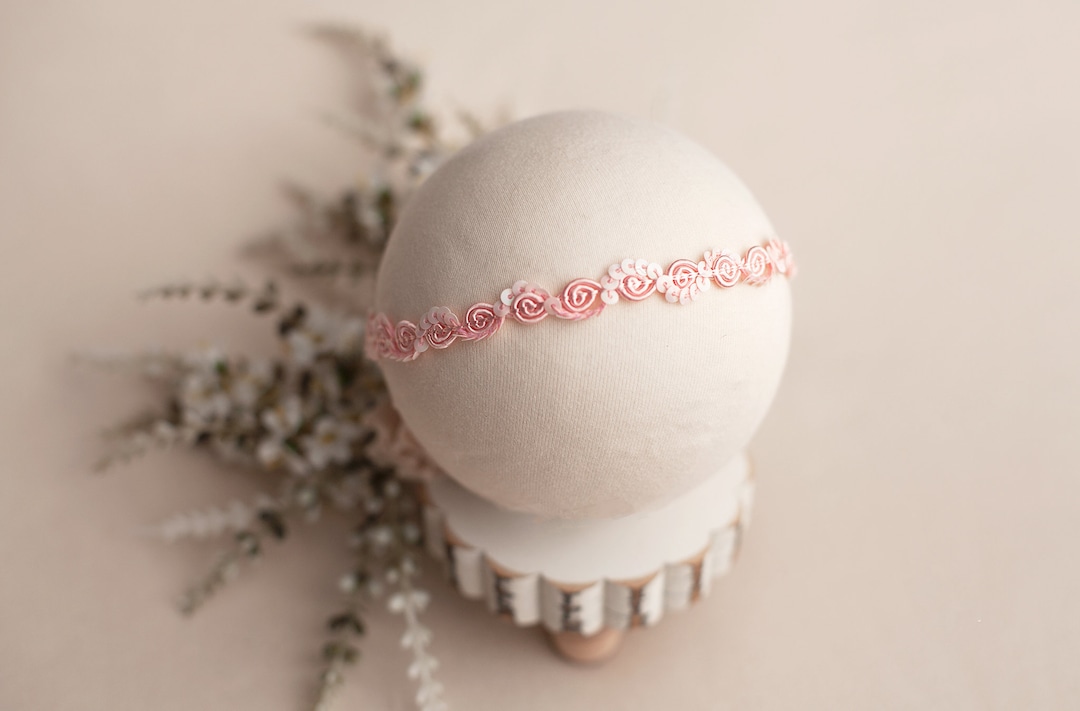 Sequin Rosebud Baby Headband, Newborn Photo Prop (RTS) - Etsy