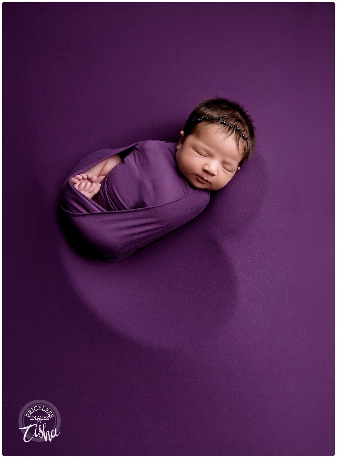 Purple Baby Plush Wrap: Newborn Photo Prop Stretch Wrap - Etsy