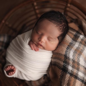 Plaid Newborn Layer, Fringe Plaid Layer, Newborn Baby Layer Wrap, Soft ...