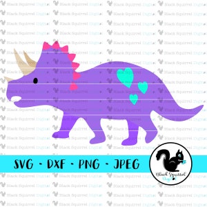 Girl Dinosaur SVG Bundle Pink T-rex Steg Bront Bows and Dinos Birthday ...