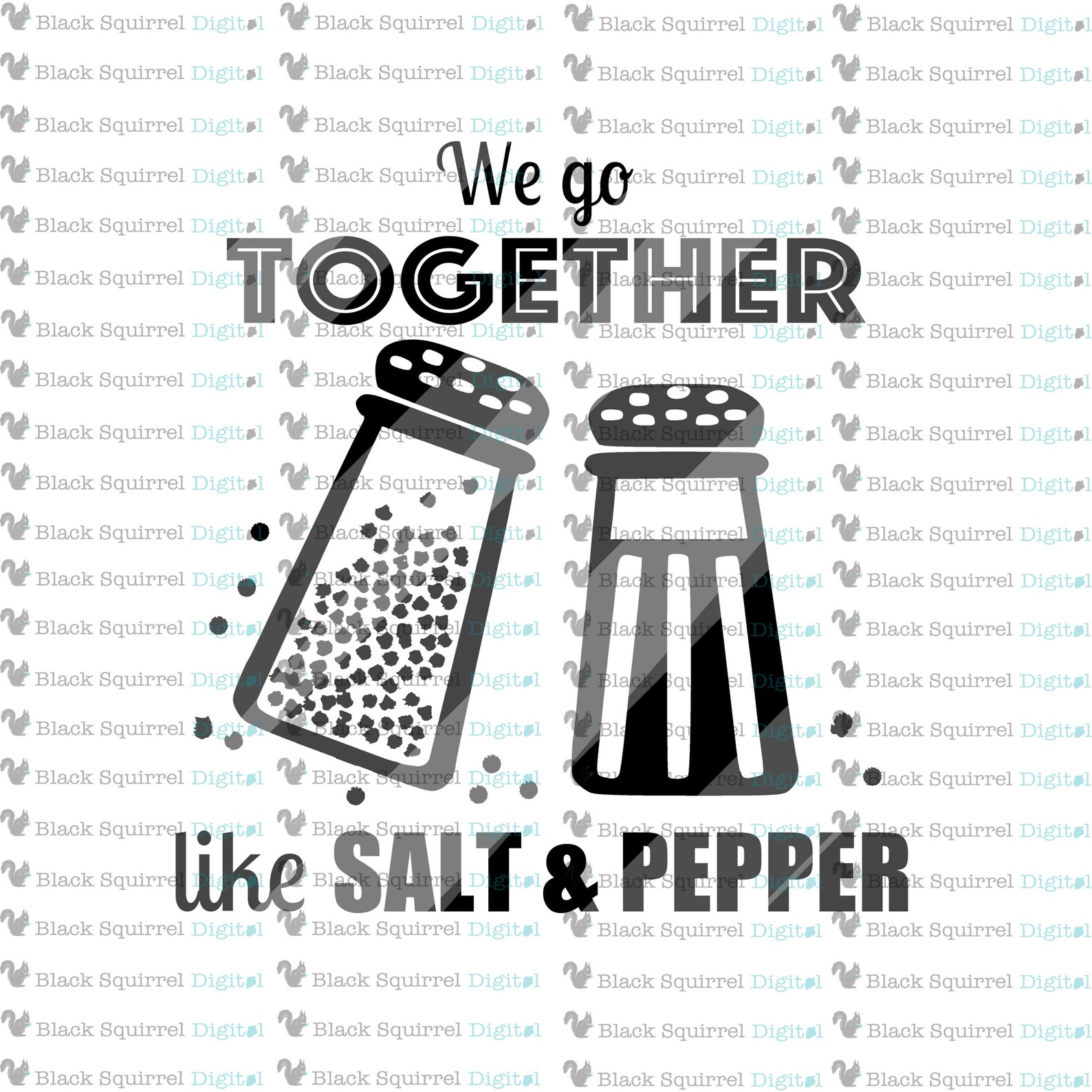 We Go Together Like Salt and Pepper Love Romantic Kitchen - Etsy