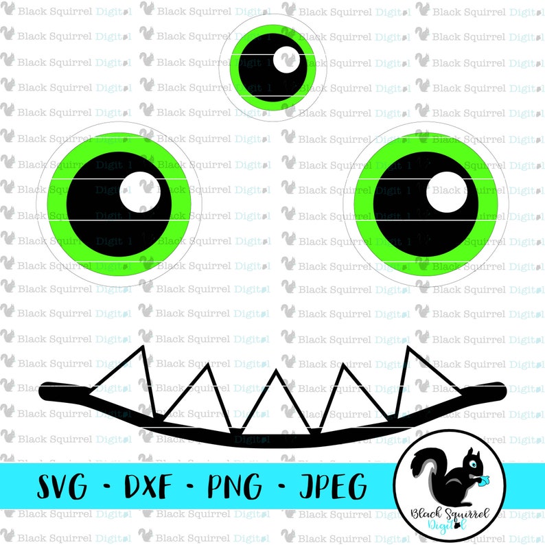 Monster Faces SVG Bundle Halloween T Shirt Design Cute | Etsy