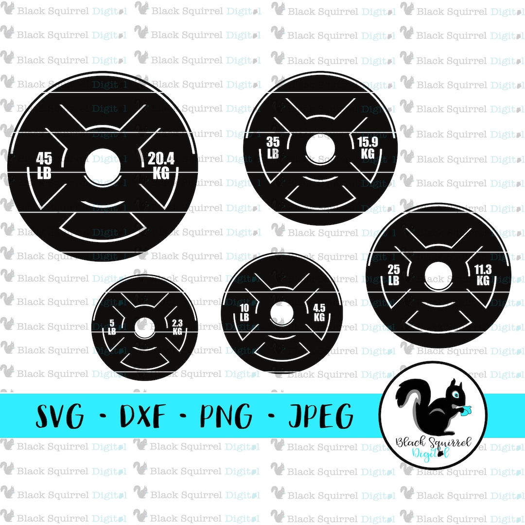 Weight Plates SVG, Gym Clipart, Fitness Cut File (digital Download) - Etsy