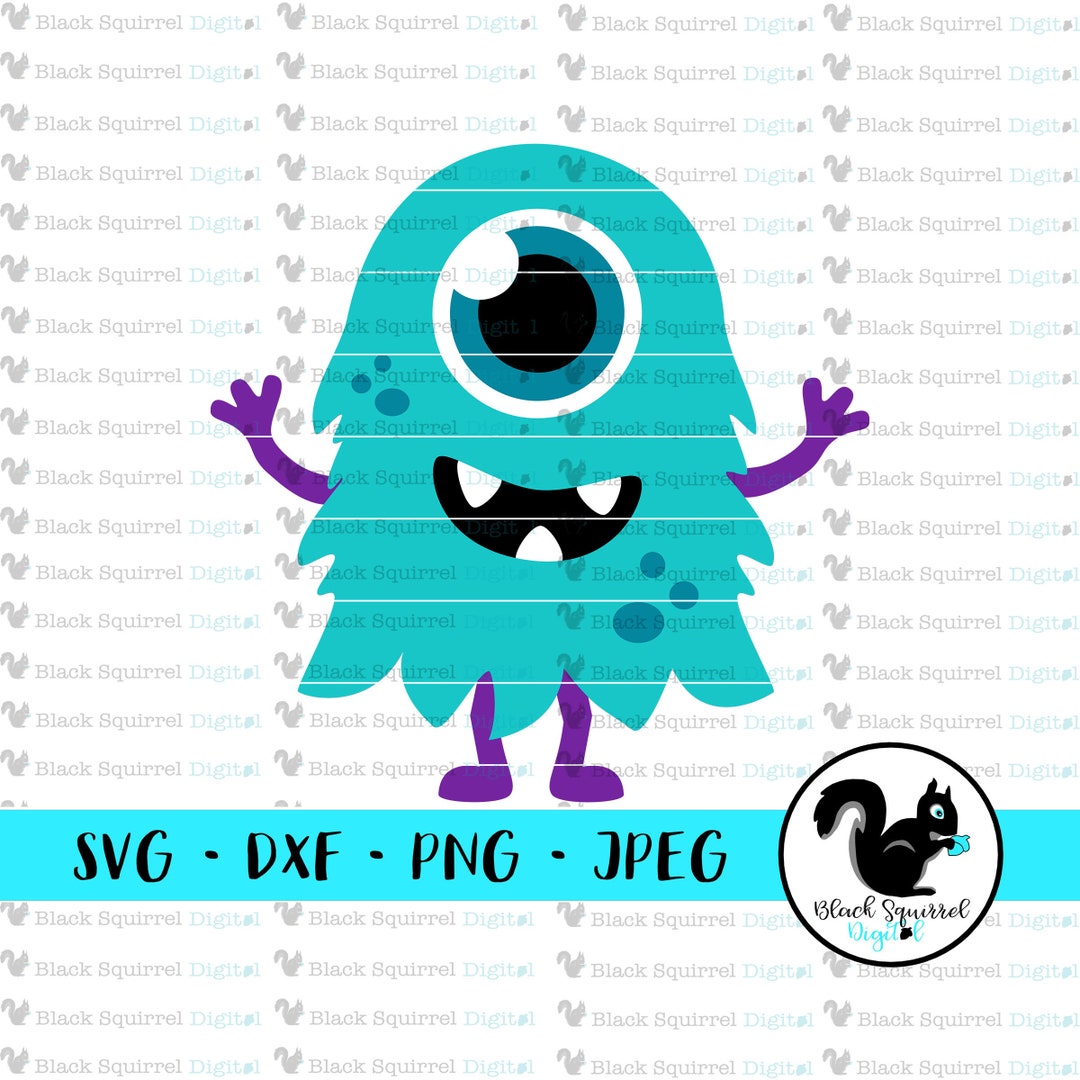Little Monster SVG, Silly Monsters, One Eyed, Furry, Fuzzy, Monster ...