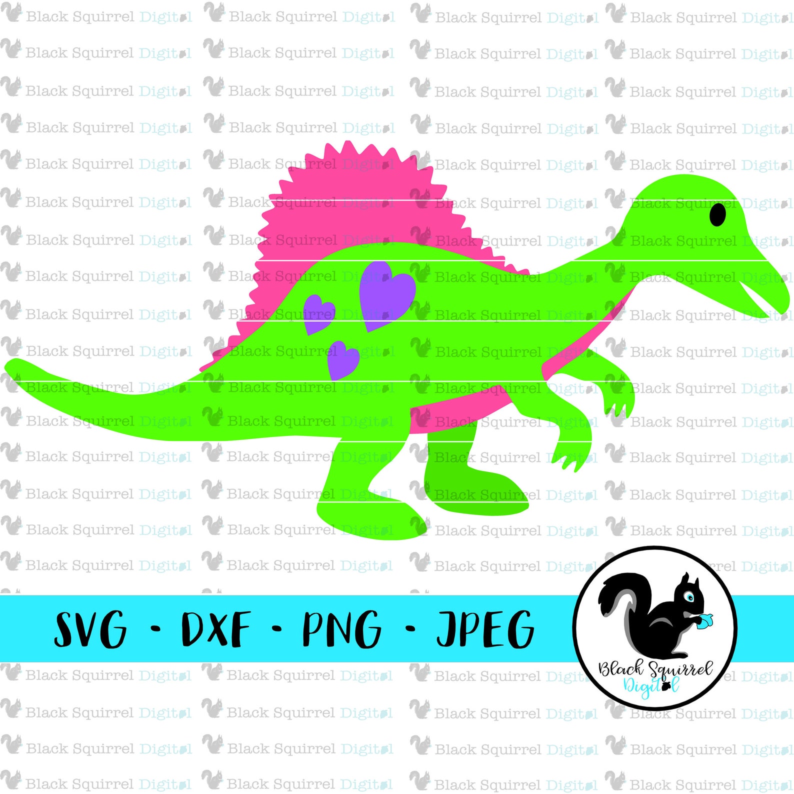 Bows and Girl Dinos SVG Bundle Bront Dactyl Spino Pink - Etsy