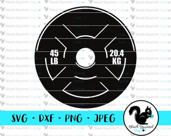45 Lb Weight Plates Dxf - Etsy