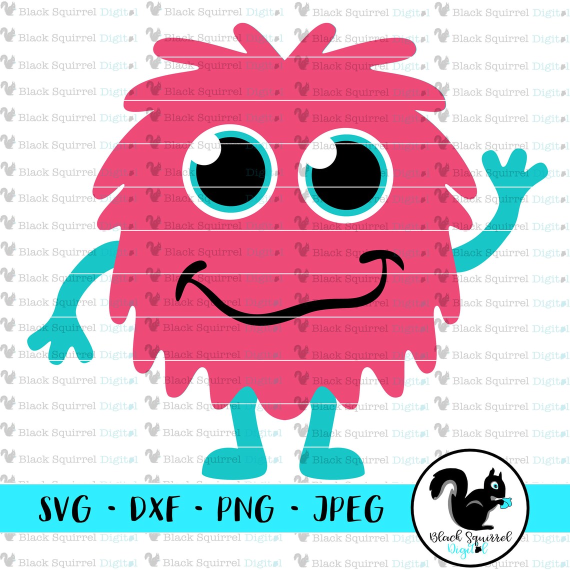 Fuzzy Monster SVG Silly Monsters Adorable Friendly Monster - Etsy