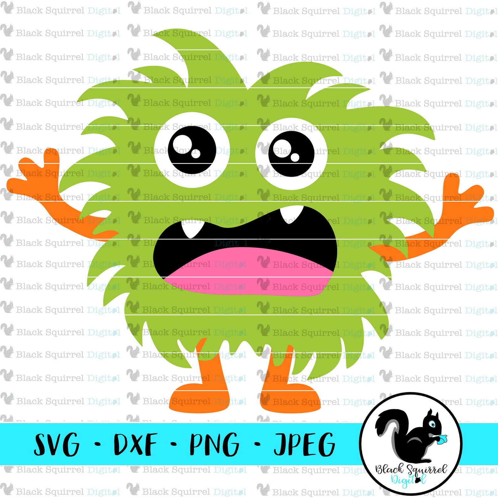 Fuzzy Monster SVG Silly Monsters One Eyed Friendly Monster - Etsy