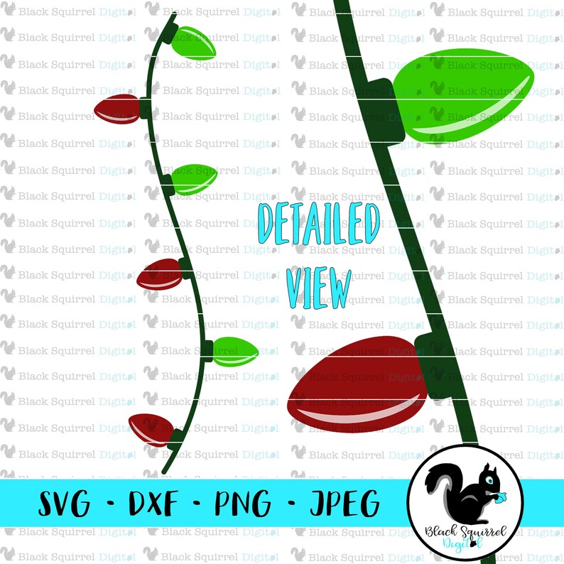 Christmas Lights SVG String Light Bulb Bundle Star Lights - Etsy