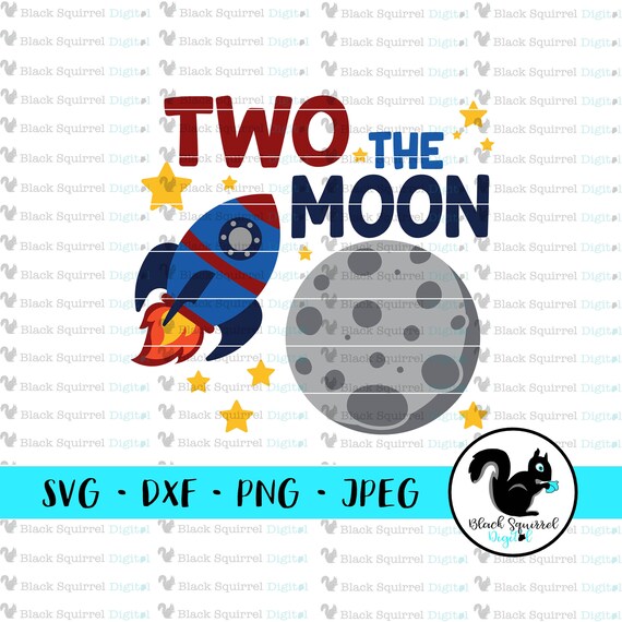 Two The Moon Second Birthday Rocket ship Space man Outer | Etsy