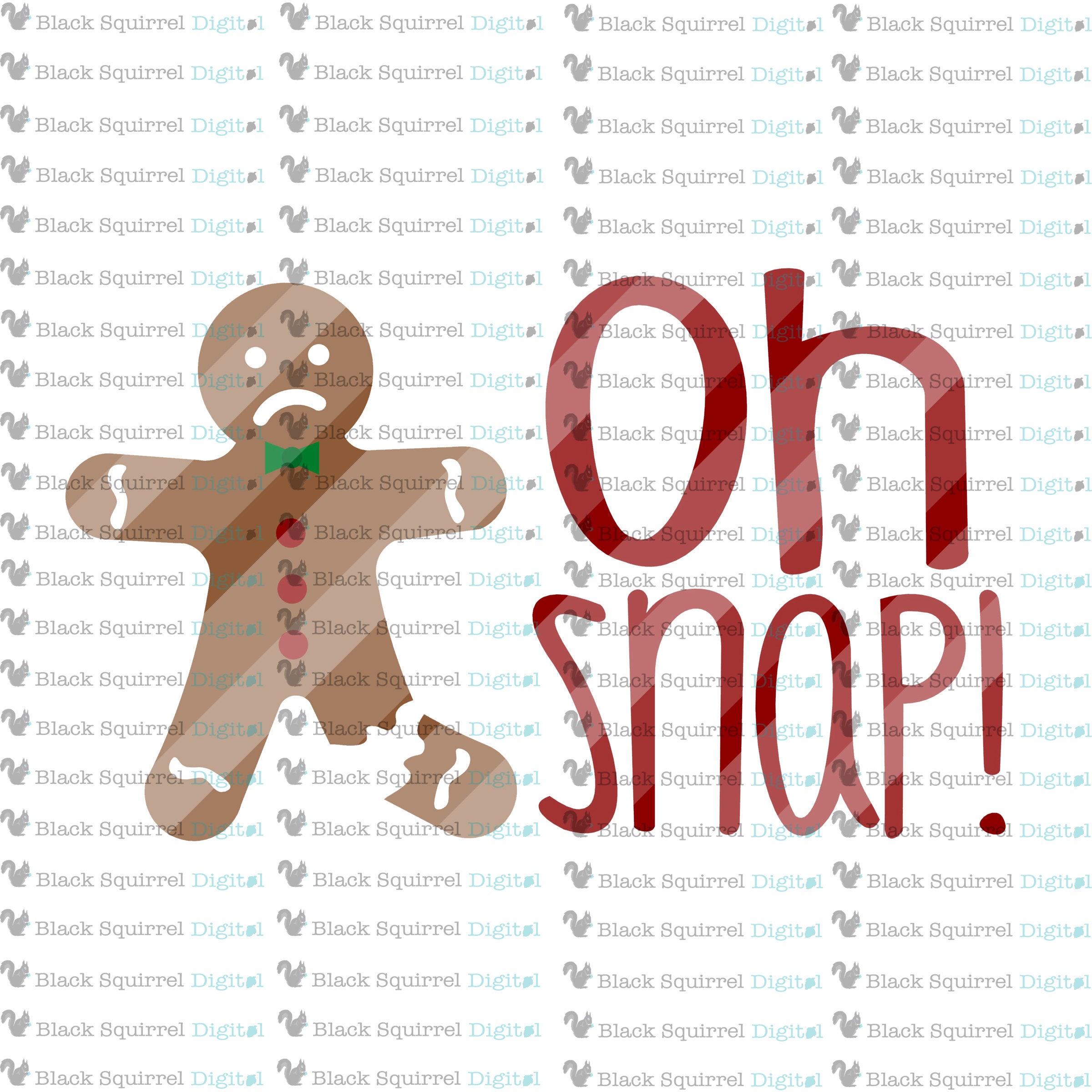 Oh Snap Gingerbread Man Cookie Funny Christmas Saying | Etsy