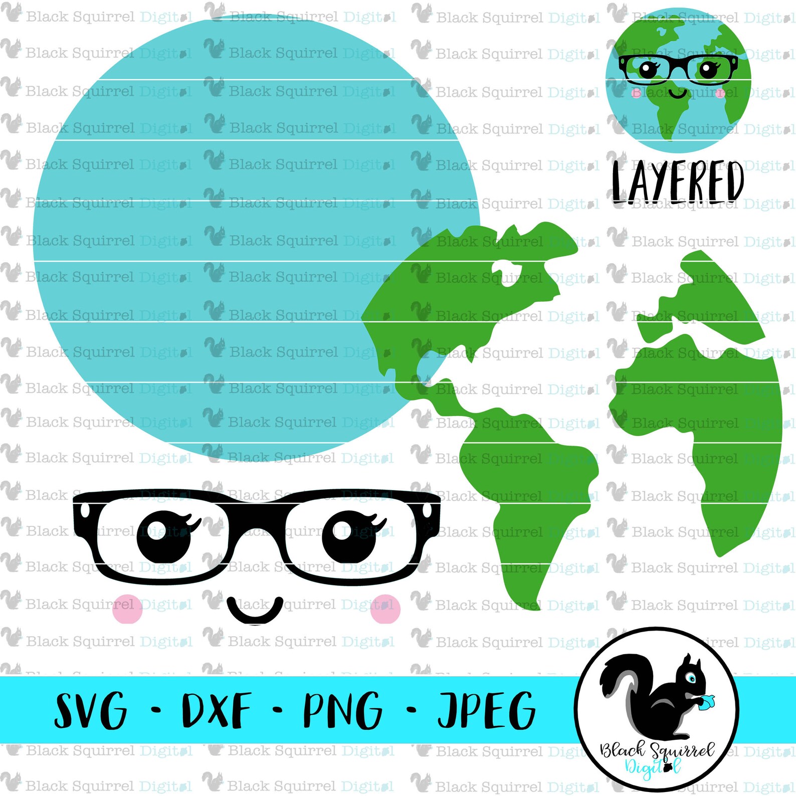 Cute Planet Bundle SVG Sunshine Earth Nerd Sleepy Moon | Etsy