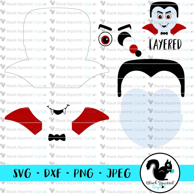 Dracula SVG Monster Face Classic Halloween Horror Movie Kid - Etsy