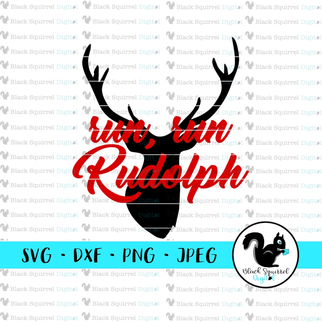 Run Run Rudolph, Reindeer, Merry Christmas Deer, Holiday Decor, Country ...