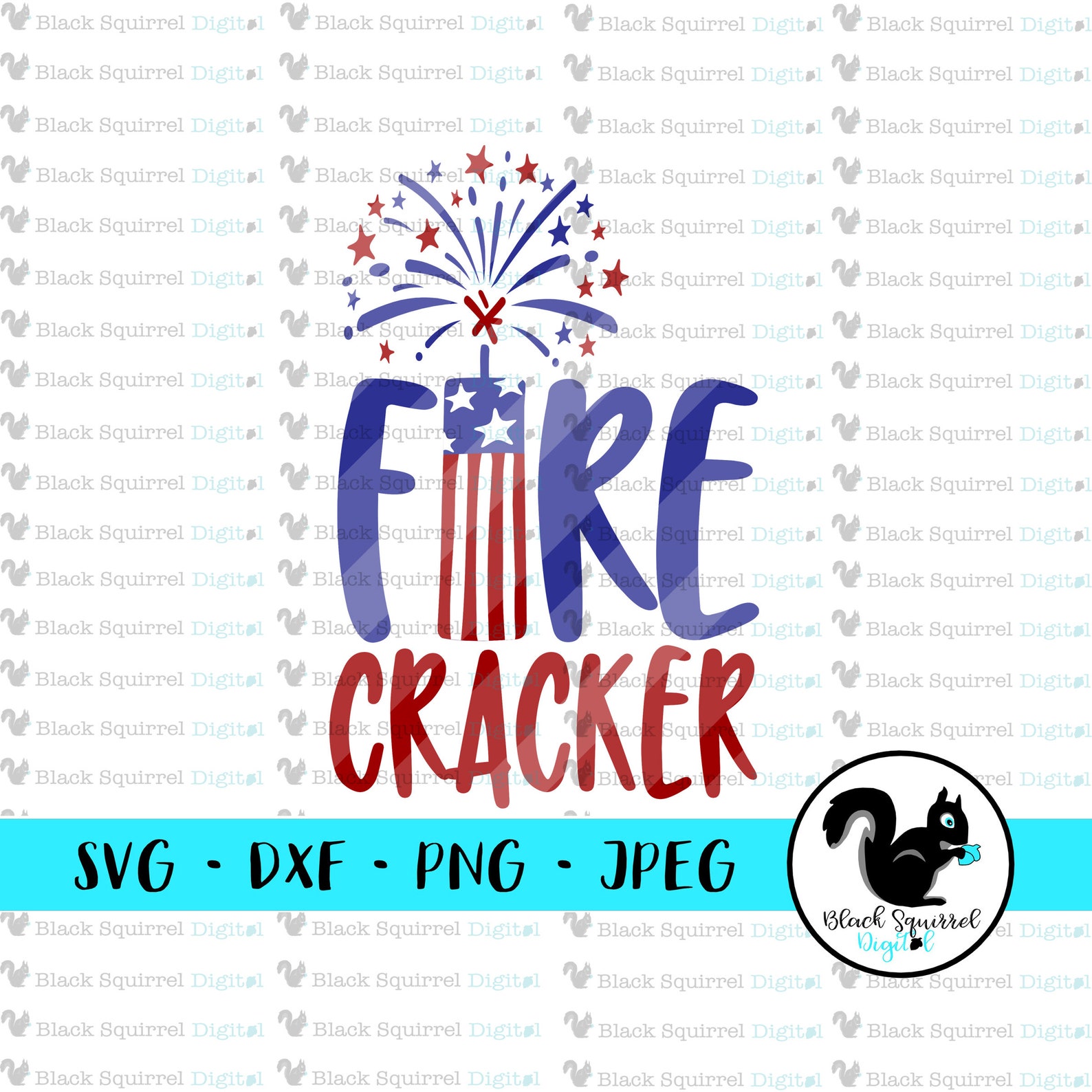 4th of July Fire Cracker American Flag Fireworks Stars and - Etsy