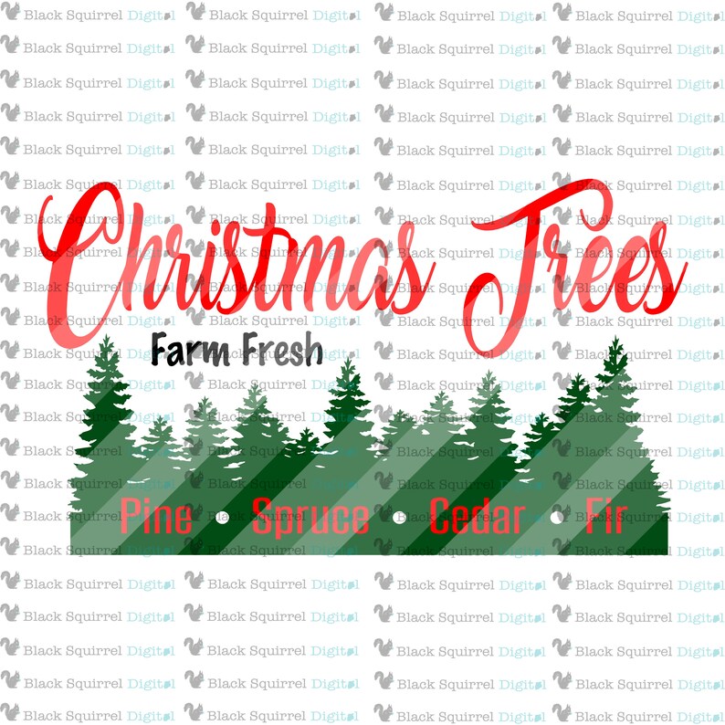 Farm Fresh Christmas Trees Banner SVG Cut File Cuttable | Etsy