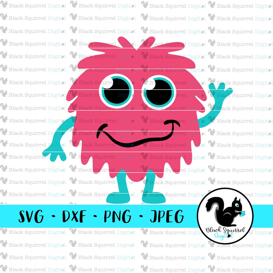 Fuzzy Monster SVG Silly Monsters Adorable Friendly Monster - Etsy