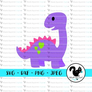 Girl Dinosaur SVG Bundle Pink T-rex Steg Bront Bows and Dinos Birthday ...