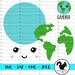 Cute Earth With Face SVG, Outer Space, Solar System, Planets Birthday ...