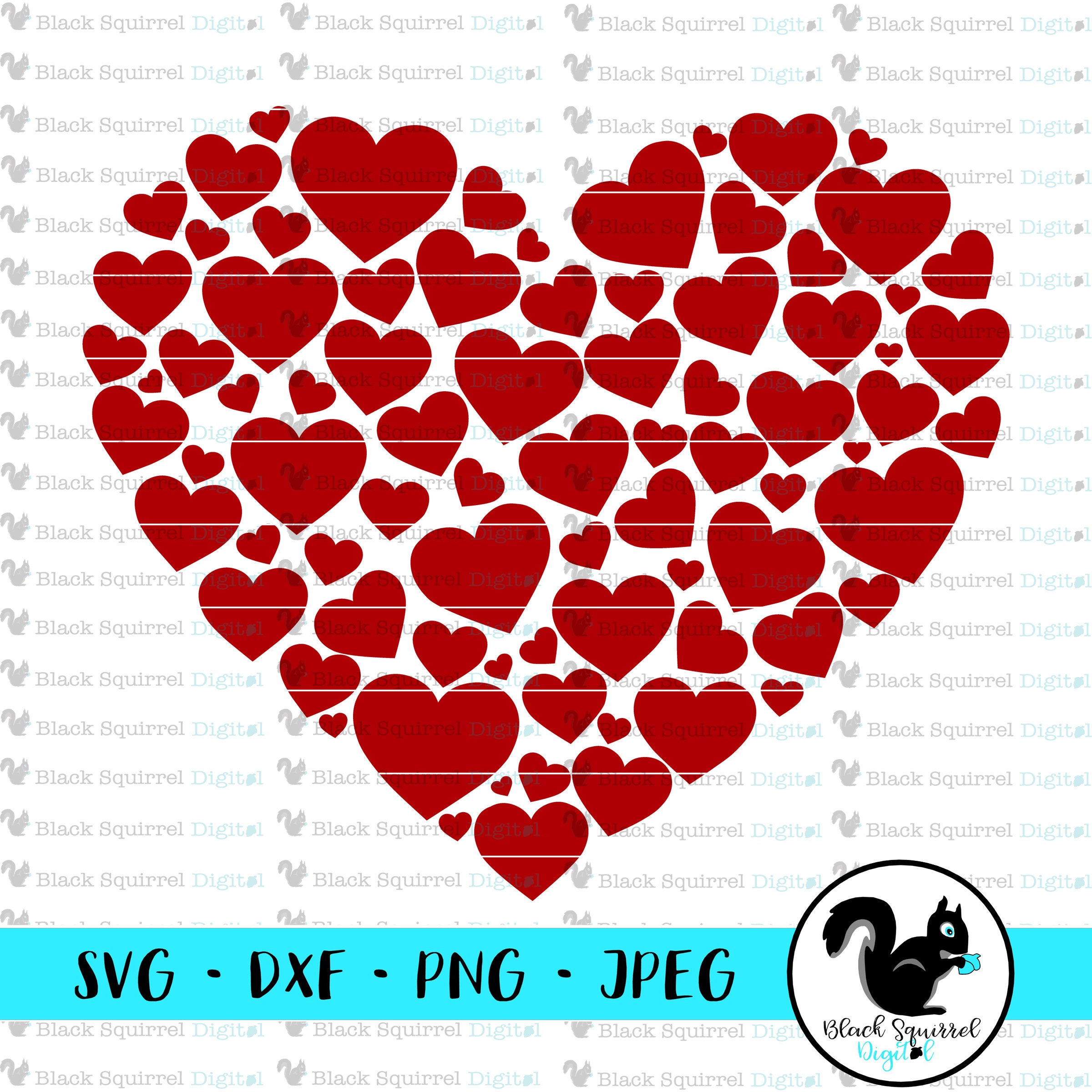 Happy Valentines Day Love Bundle xoxo hugs kisses hearts | Etsy