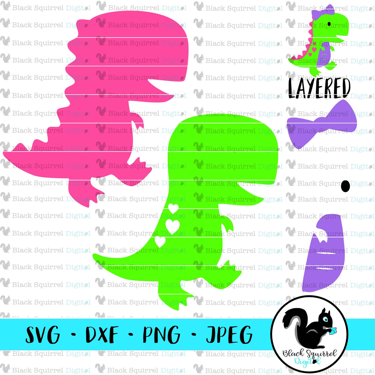 Girl T-rex Cut File Dinosaur SVG Dino Clipart Dino Birthday | Etsy