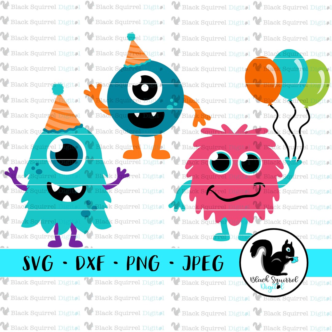 Party Monster SVG Bundle, Silly Clipart (digital Download) - Etsy