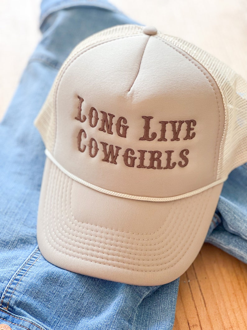 Long Live Cowgirls Trucker Hat - Embroidered Vintage Style - Etsy