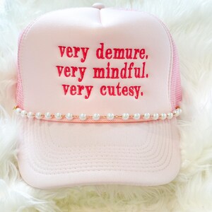 Very Demure Mindful Cutesy Custom Colors Foam Vintage Trucker Hat ...